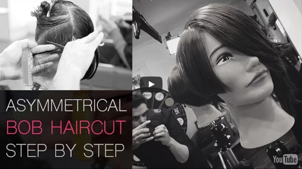 Asymmetrical Bob Haircut Step by Step With Dry Cutting Techniques ...