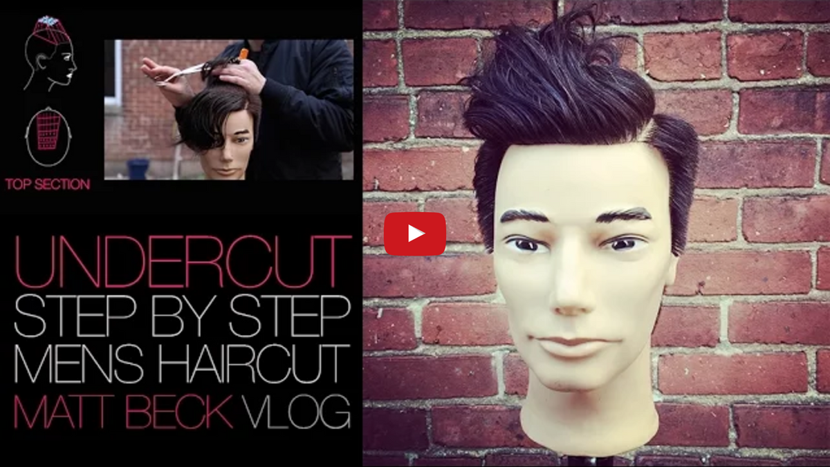Undercut Mens Haircut with a Hard Part – Free Salon Education