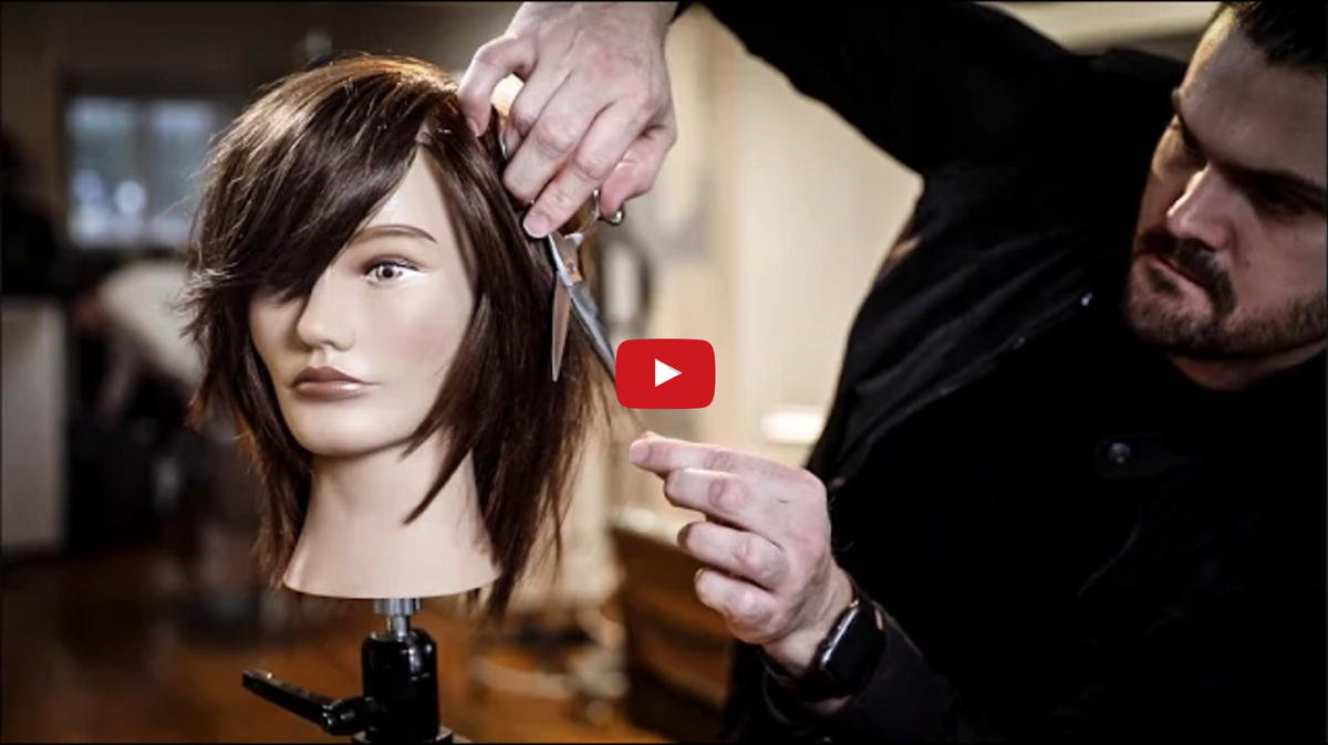 Medium Length Haircut Tutorial - Shag Haircut with Side Bangs | MATT B ...